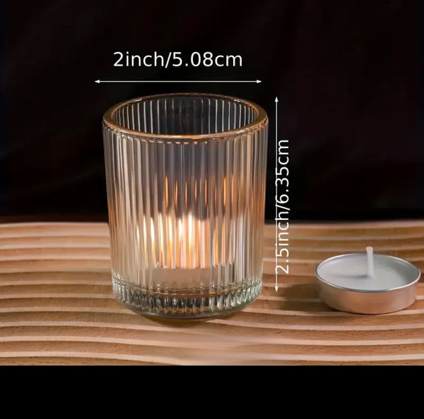 Ribbed Votive Glass - Urban Steel Designs