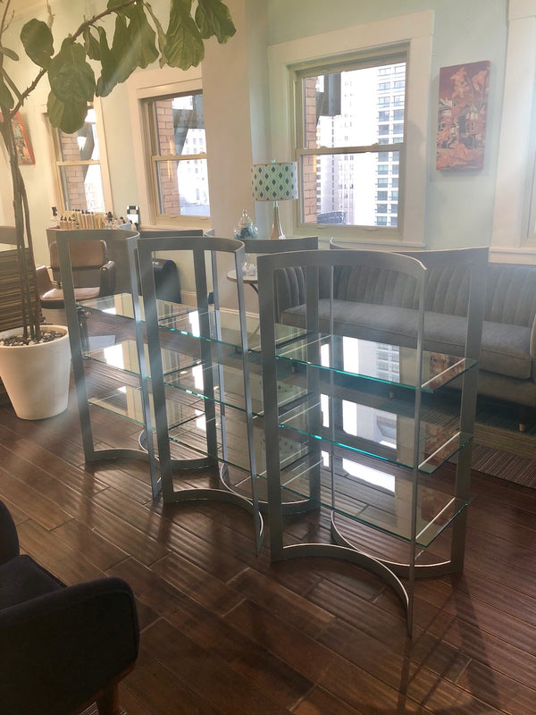 Custom steel standing shelf - Urban Steel Designs